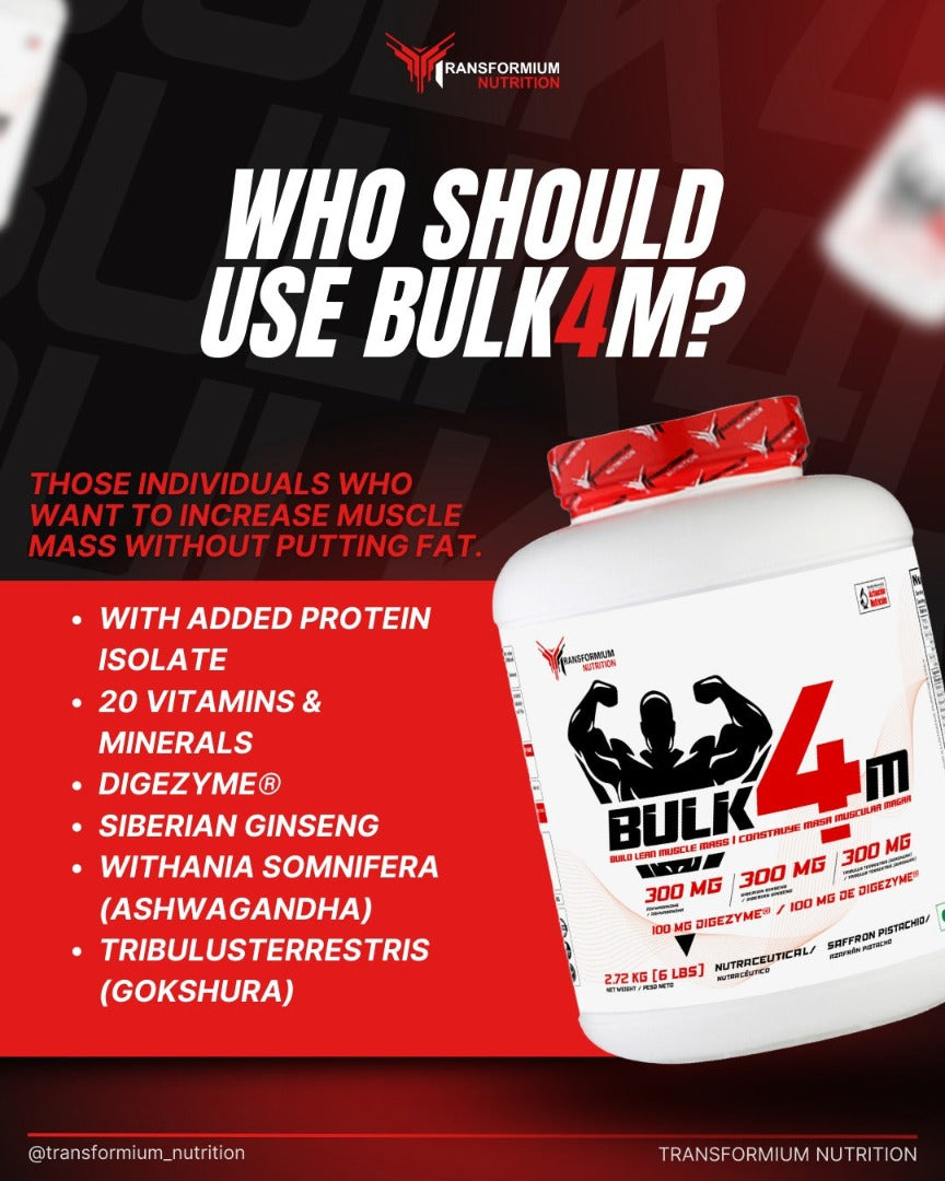 Bulk4M (Perfect Mass Gainer) – Transformium Nutrition