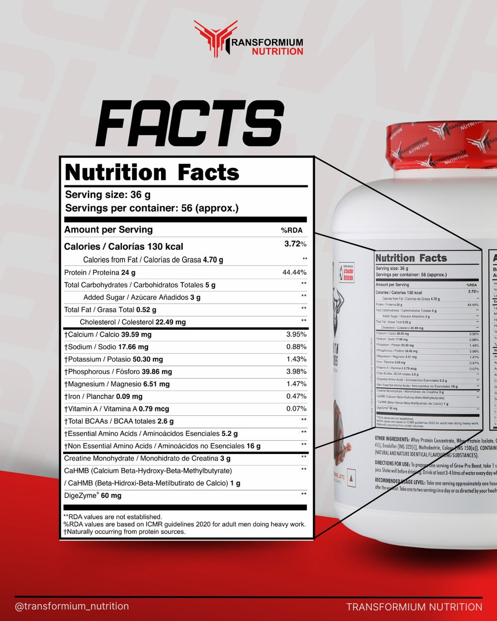 Grow Pro Beast Whey Protein – Transformium Nutrition