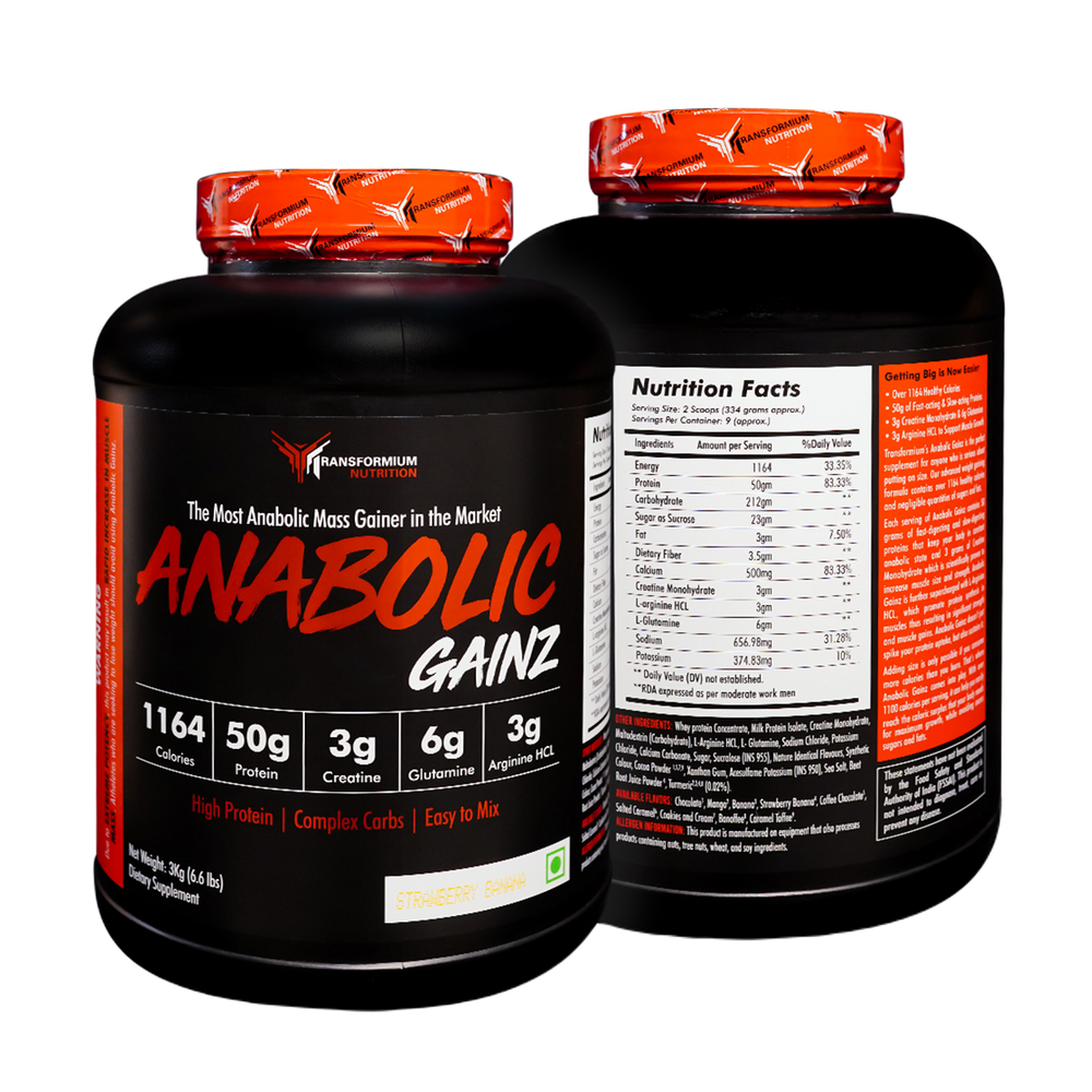 Anabolic Gainz Bulk Mass Gainer – Transformium Nutrition